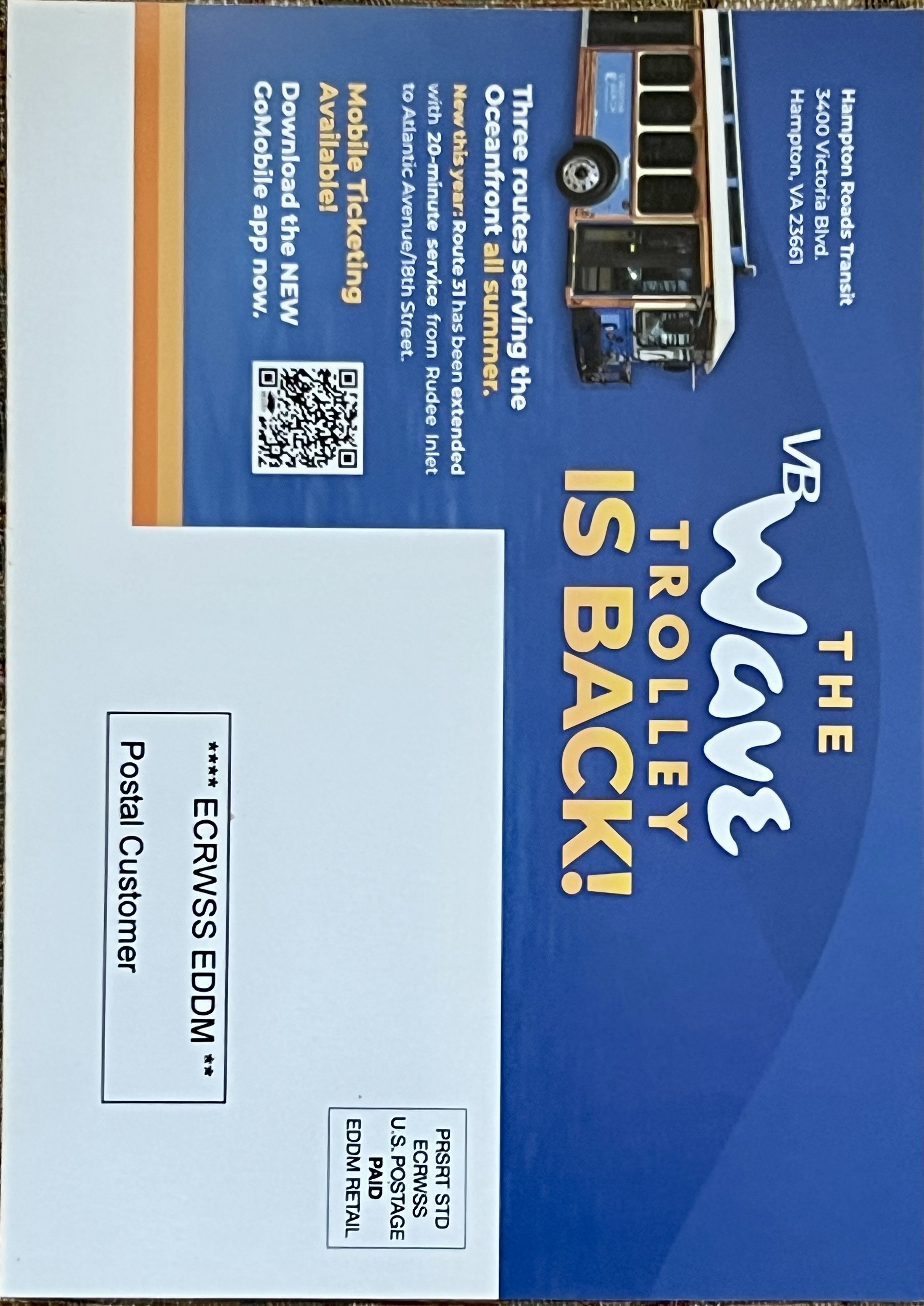 The VB Wave Trolley is Back mailer is out now! | #WeLoveShoreDrive